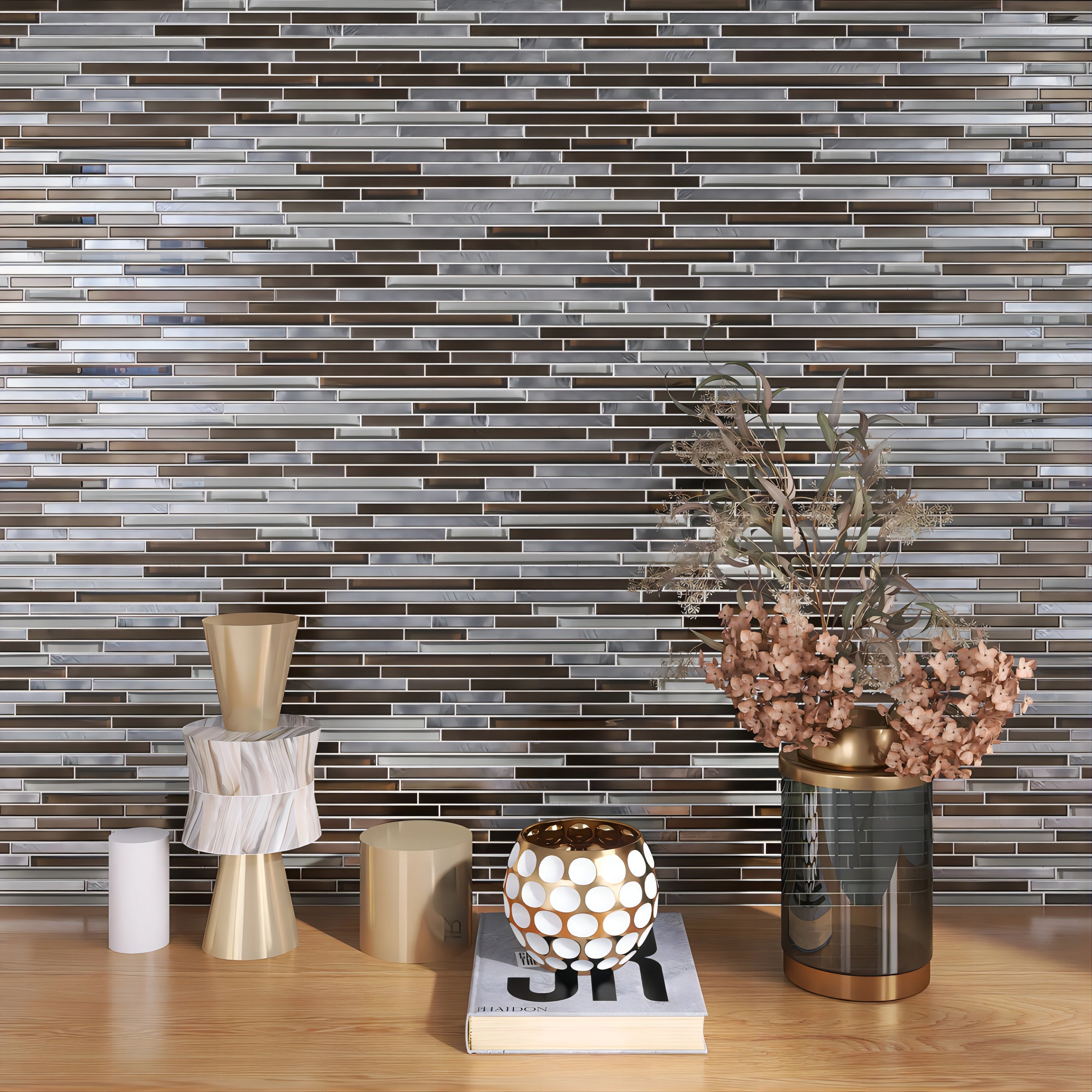 Metallic Stainless Steel Tile Idea For Your Interior Wall Backsplash D ...