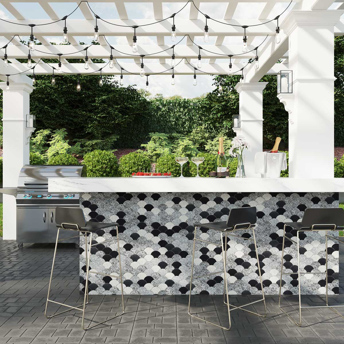 Outdoor Bar Spanish Tile Outdoor Talavera Tile Bar.