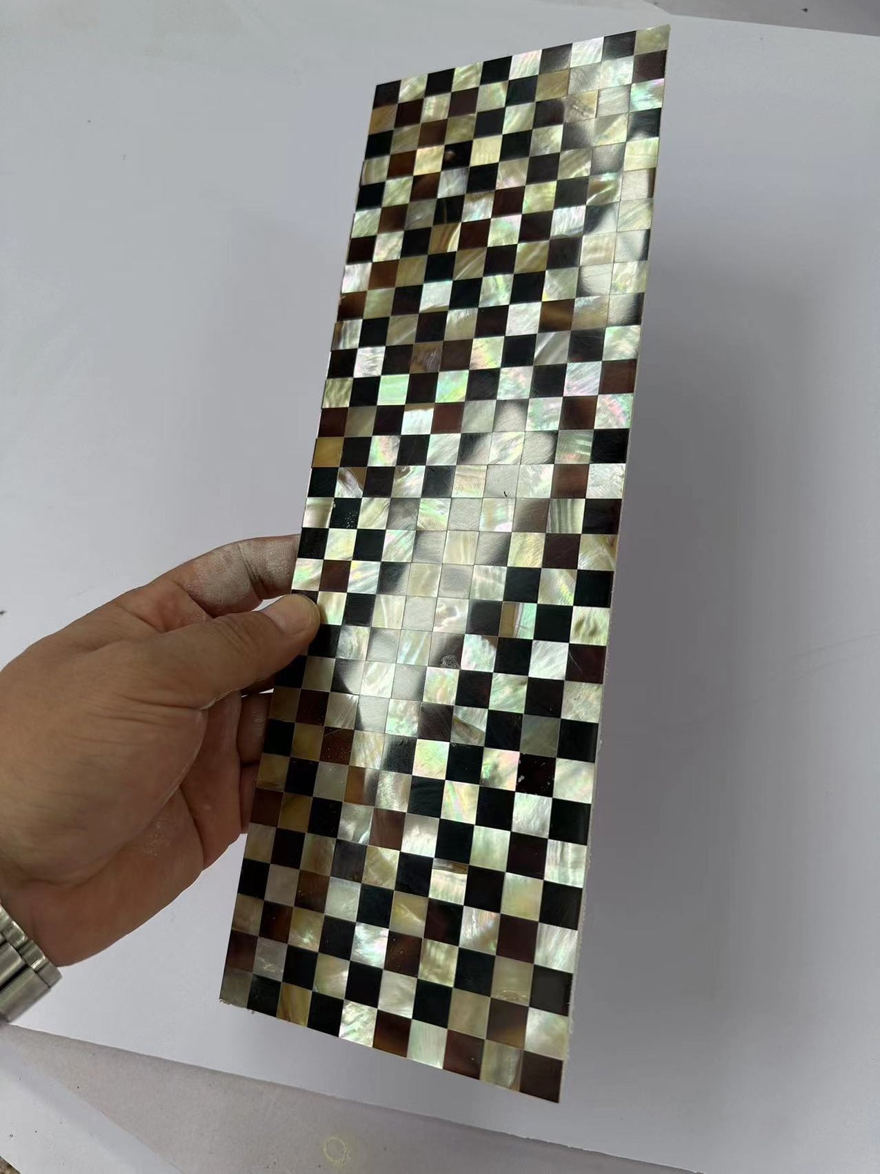 Checkerboard Luxury Gold Lip Mix Oyster Pen Shell Mosaic Mother of Pea ...