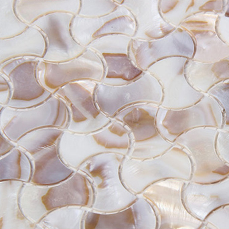 Handmade Natural White Bow Shape Shell Mosaic Mother of Pearl Wall Kit ...
