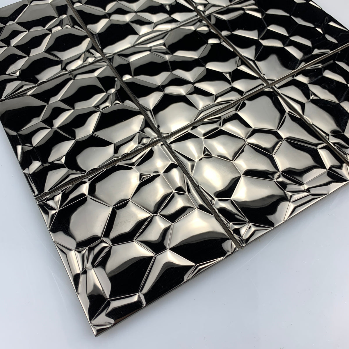 Black Bubble Metal Mosaic SMMT049 3D Stainless Steel Metallic Kitchen ...