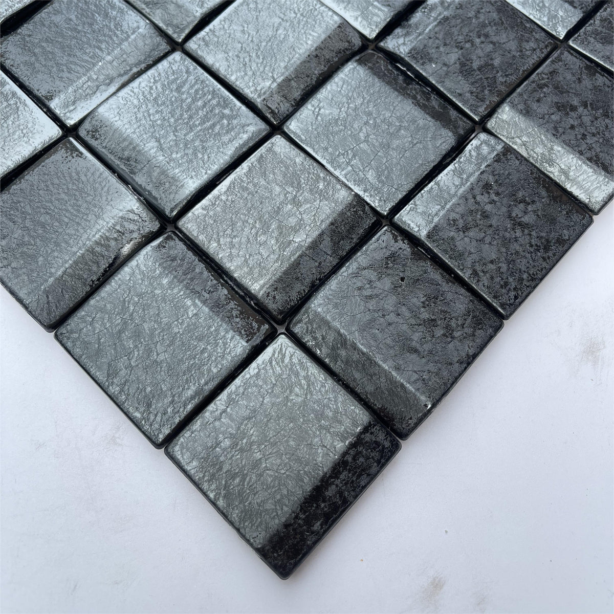 3D Vintage Black Metal Stainless Steel Mosaic Kitchen Backsplash Bathr ...