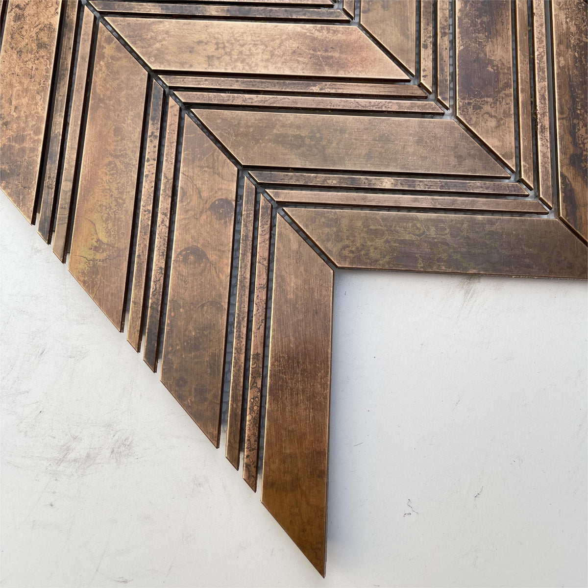 Herringbone Vintage Metallic Mosaic Kitchen Wall Tile Back Splash SMMT ...
