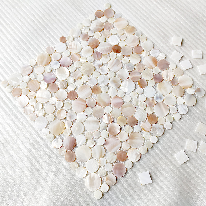 Penny Round Mother Of Pearl Shell Mosaic Tile MOP0937 — My Building Shop