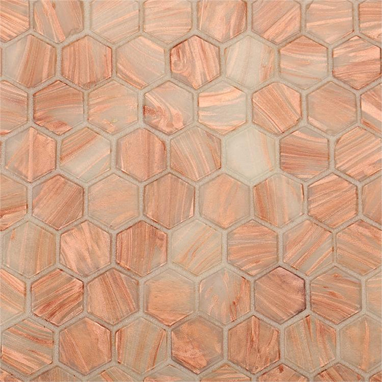 Gold Powder Hexagonal Glass Mosaic Tile Bathroom Background Kitchen Wa ...