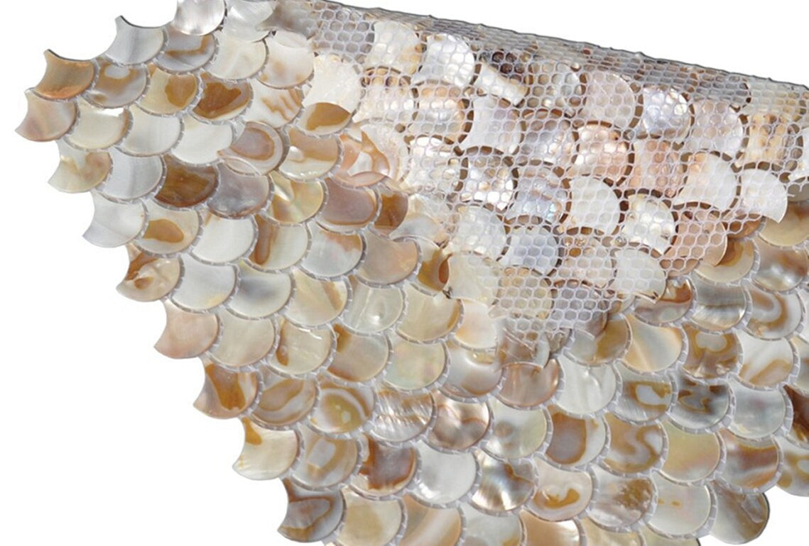 Fish Scale Mother of Pearl Shell Mosaic Wall Tile Back Splash MOP0945 ...