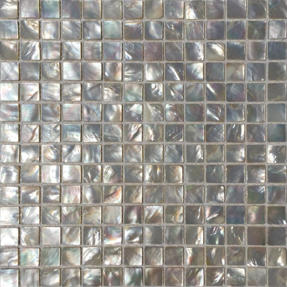 Luxury Deep Sea Gray Shell Mother of Pearl Mosaic Tile Back Splash MOP ...