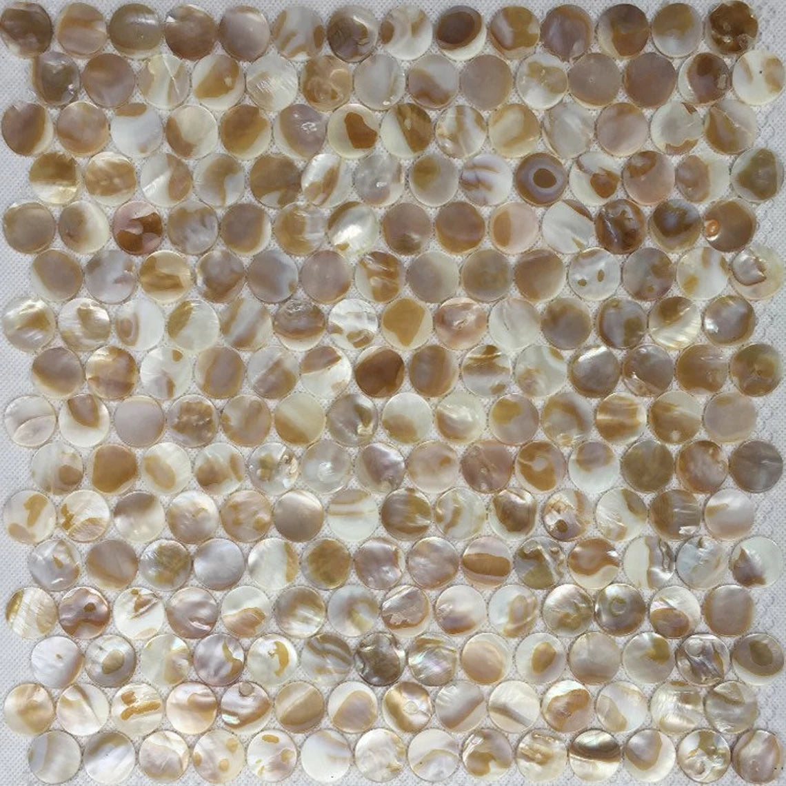 Penny Round Mother of Pearl Shell Mosaic Tile Backsplash MOP19015 — My ...
