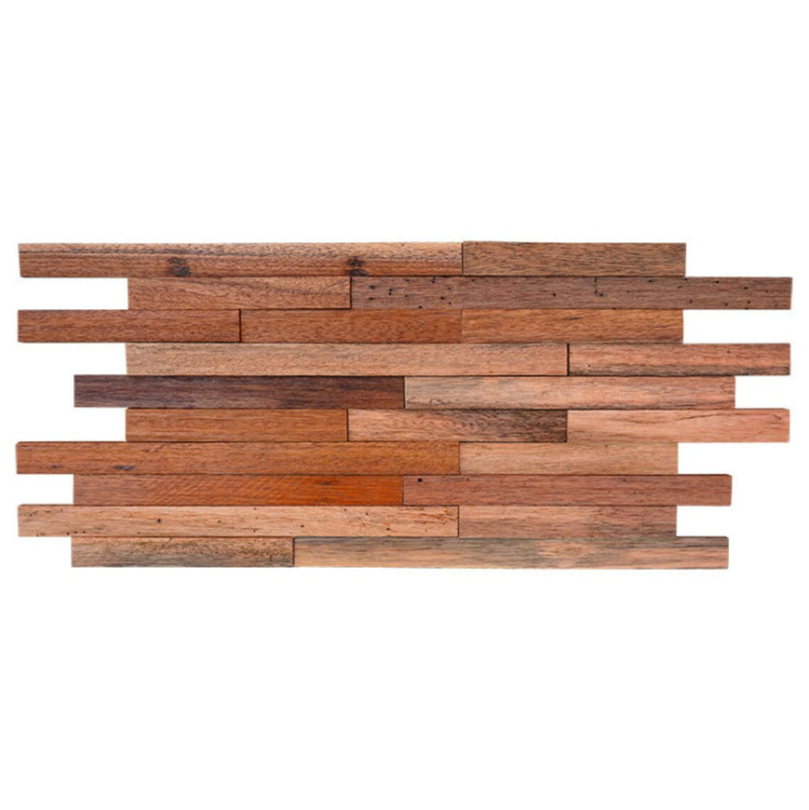 Interlocking Natural Wood Mosaic Wall Tile 3D Solid Wooden Wallboard B ...