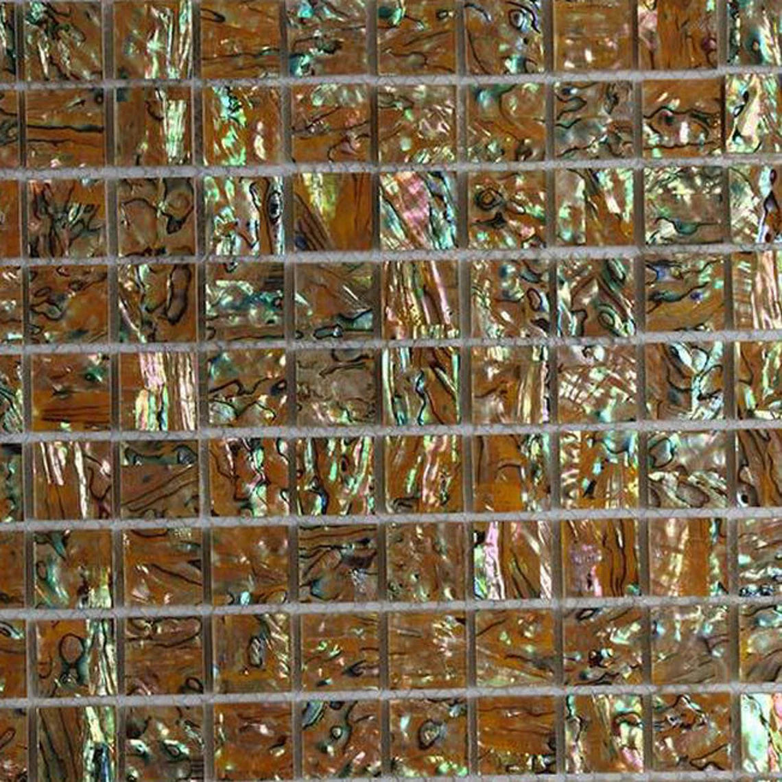 Natural Yellow Gold Abalone Shell Mosaic For Kitchen Backsplash Bathro ...