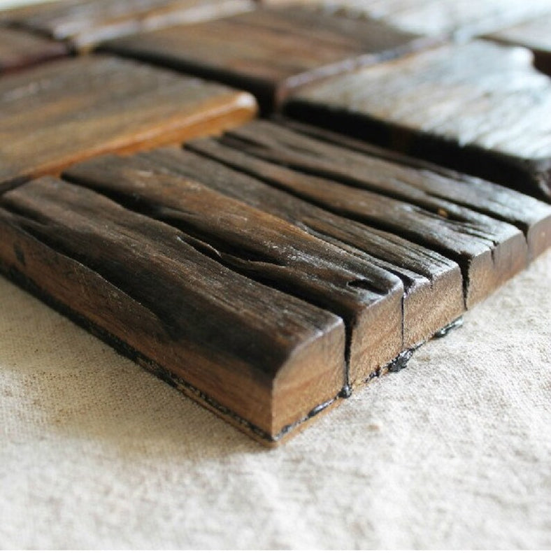 Natural Wood Mosaic Rustic Wooden Wall Tiles NWMT012 Kitchen Backsplas ...