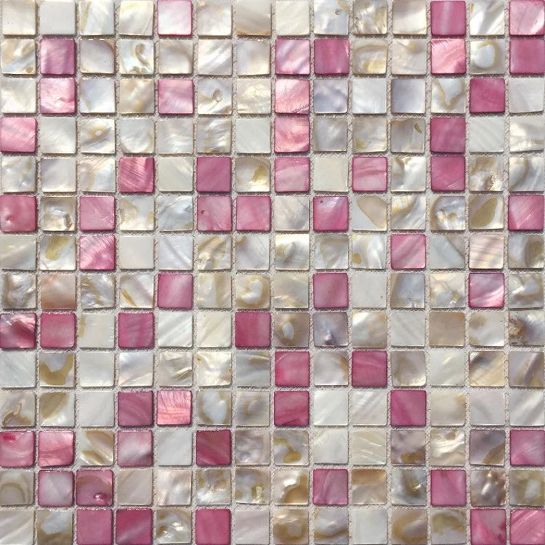 Dying Pink Mother of Pearl Tile Bathroom Remodel Ideas MOP19012 — My ...