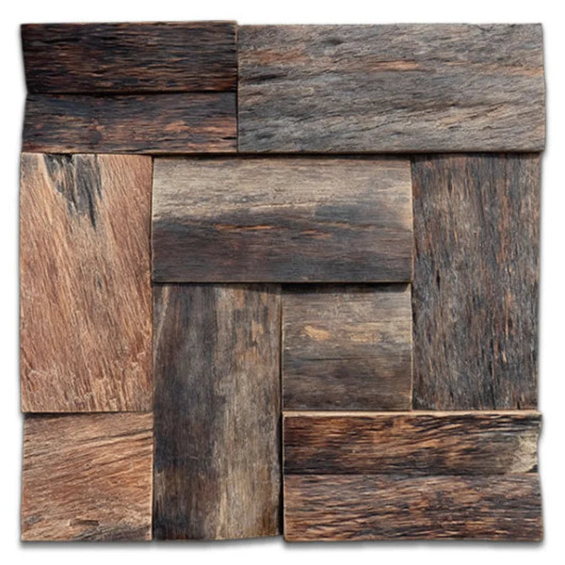 Ancient Boat Wood Mosaic Wallboard 3D Wooden Wall Tile DQ177 — My ...