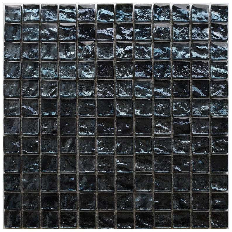 Blue Black Crystal Glass Mosaic Kitchen Backsplash Wall Tile JMFGT2016 ...