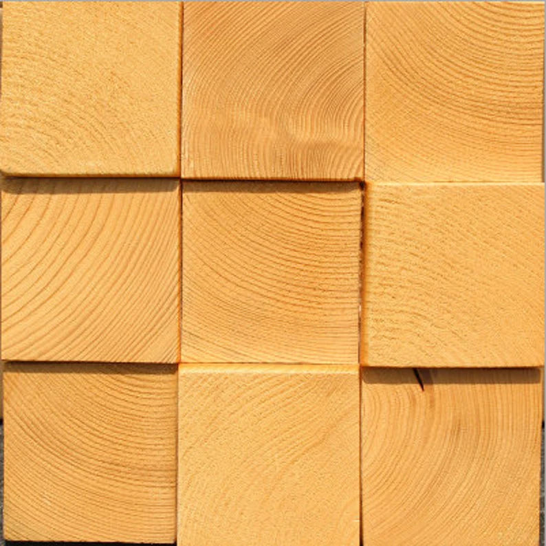 Natural Wood Wall Tile Backsplash 3D Wood Pattern Panel Pine Mosaic Ti ...