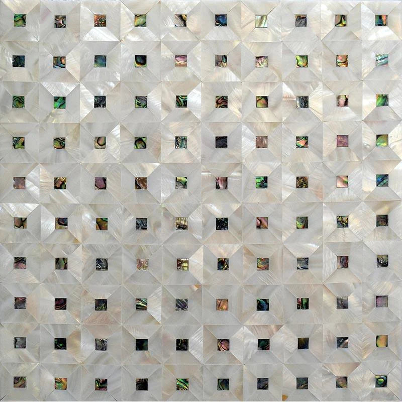 White Abalone Mother of Pearl Shell Mosaic Kitchen Backsplash Tiles MO ...